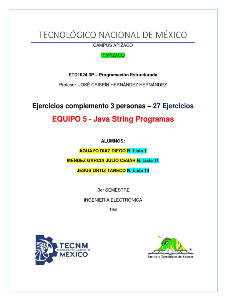 Programas Cadenas | PDF | Cadena (informática) | Java (lenguaje de programación)
