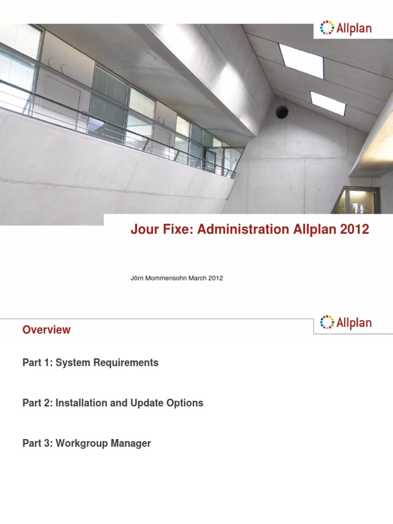 Jour Fixe Allplan Administration en | PDF | Microsoft Windows | Computer File