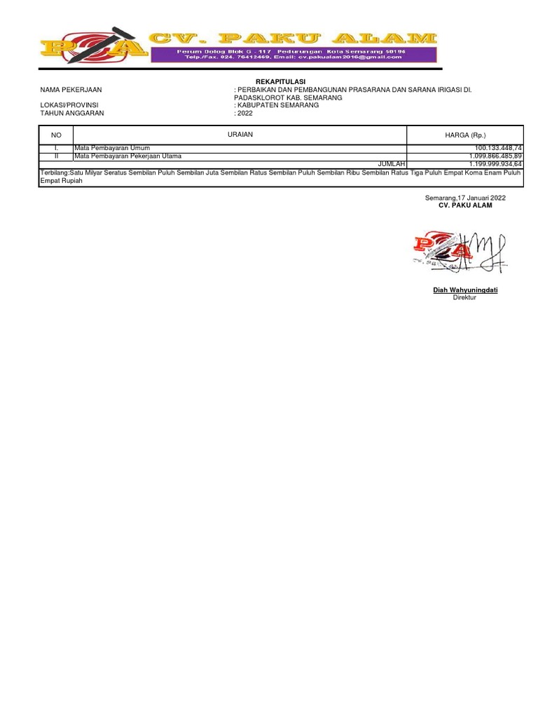 08 Rekap, Rab, DKH | PDF