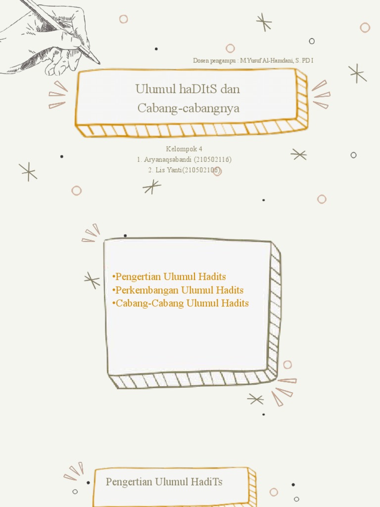 Ulumul Hadits: Pengertian dan Cabang-cabangnya | PDF