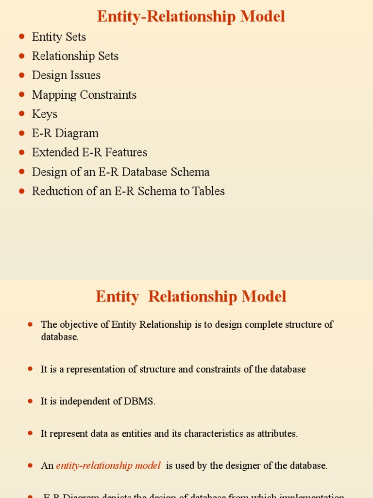 ER Model Essentials | PDF | Table (Database) | Databases