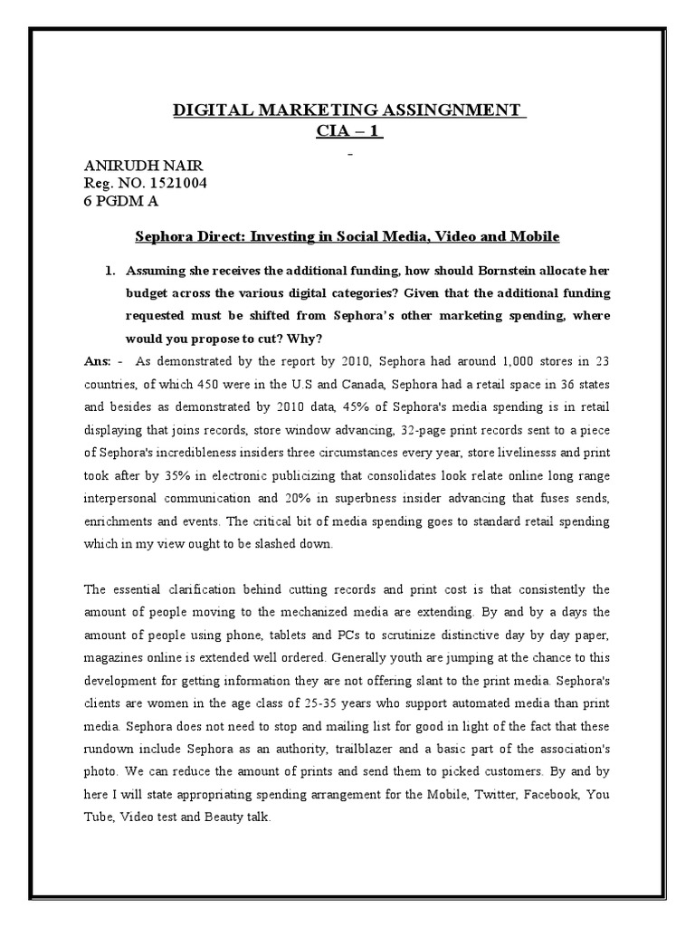 Sephora Case Study by Anirudh Nair | PDF | Mass Media | Popular Culture ...