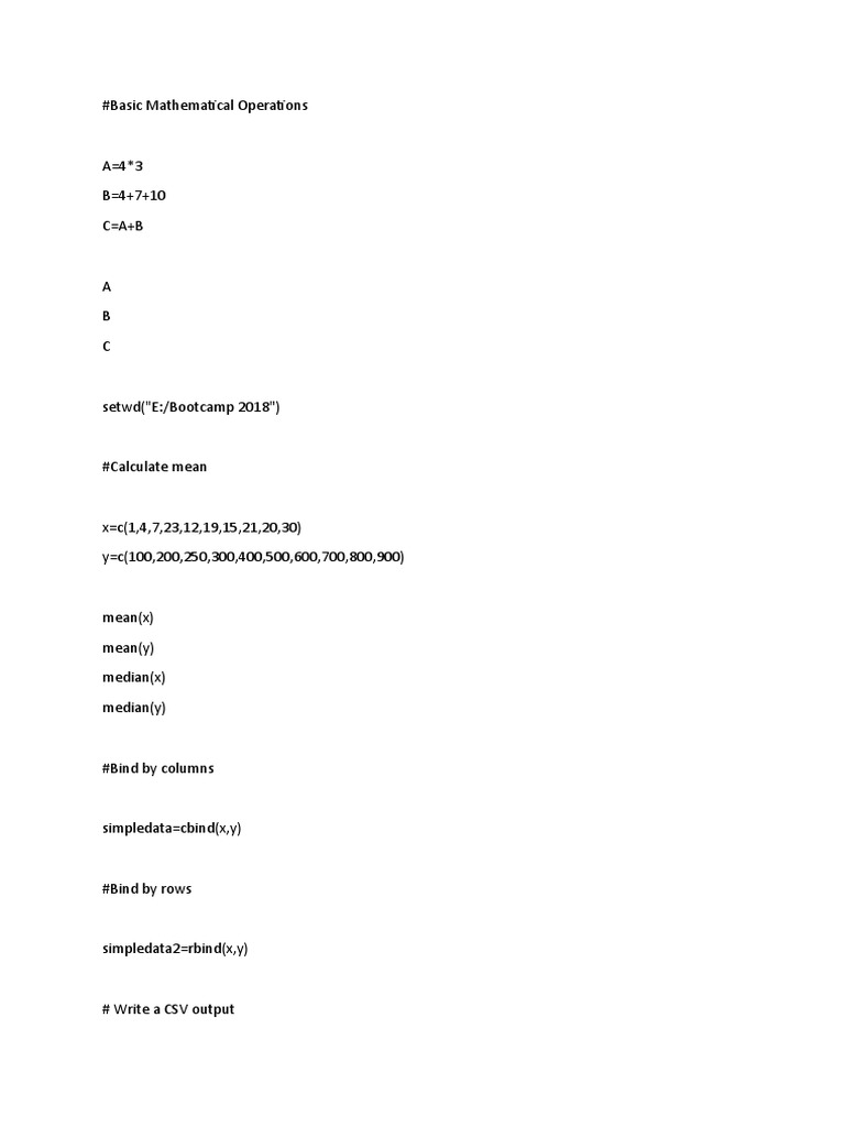 R Codes | Download Free PDF | Matrix (Mathematics) | Mean