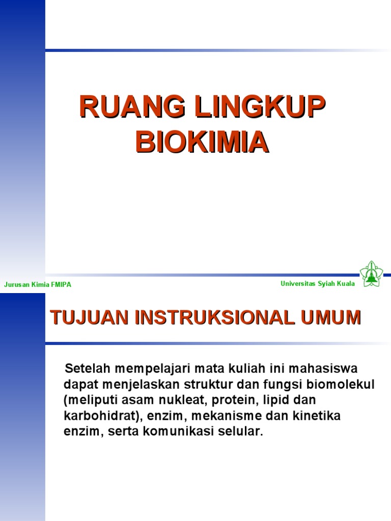 1 Modul - Ruang Lingkup Biokimia | PDF
