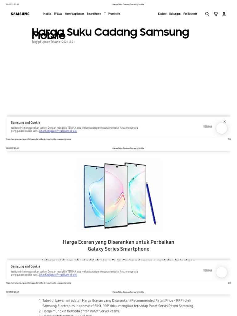 Harga Suku Cadang Samsung Mobile | PDF