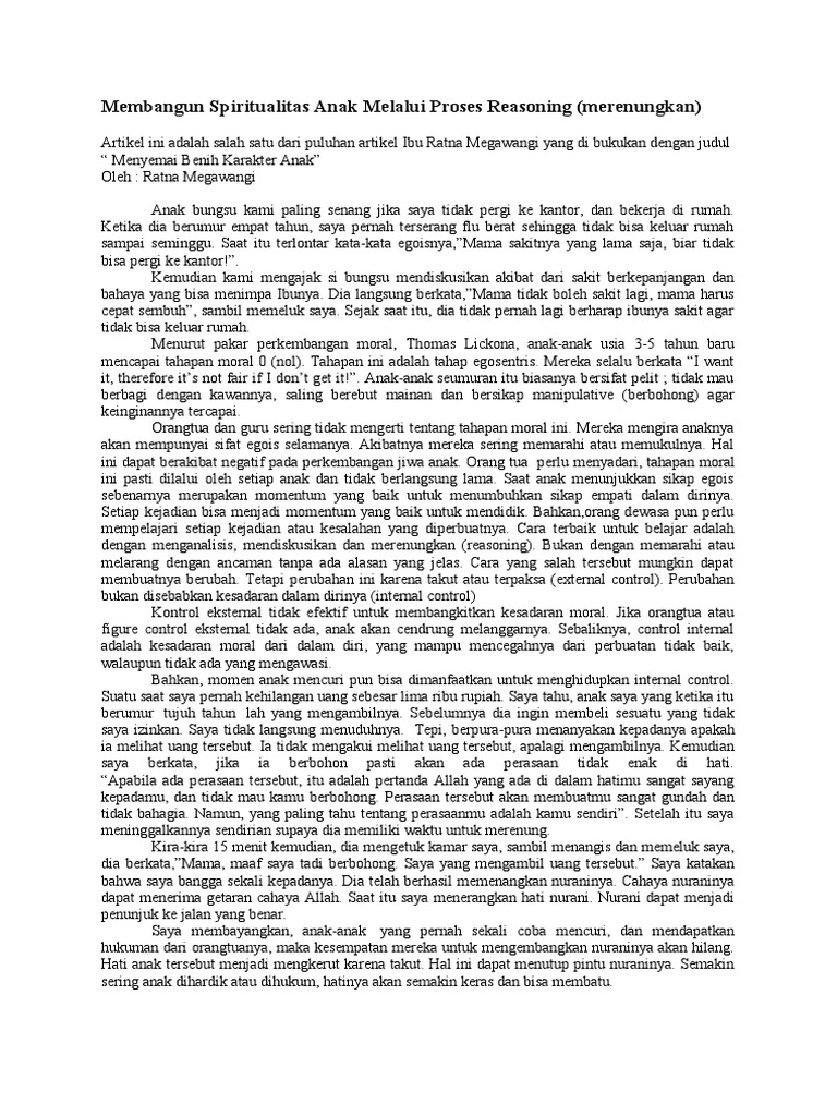 Membangun Spiritual Anak | PDF | Pengembangan Diri | Sains & Matematika
