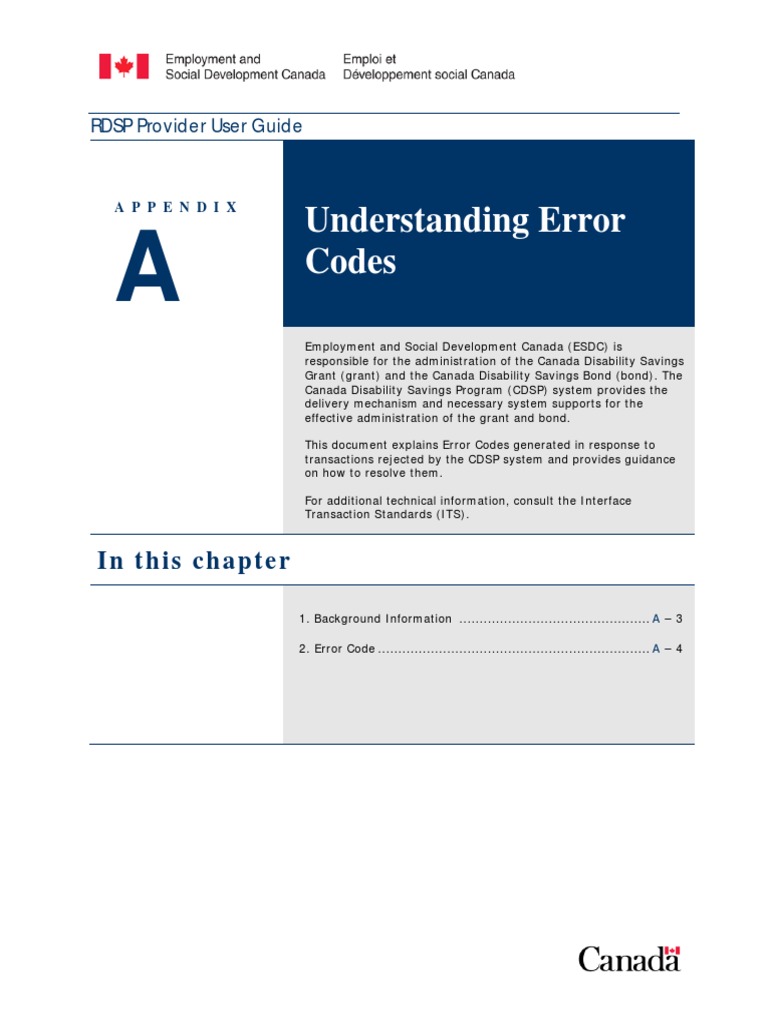 Understanding Error Codes: in This Chapter | PDF | Bonds (Finance ...