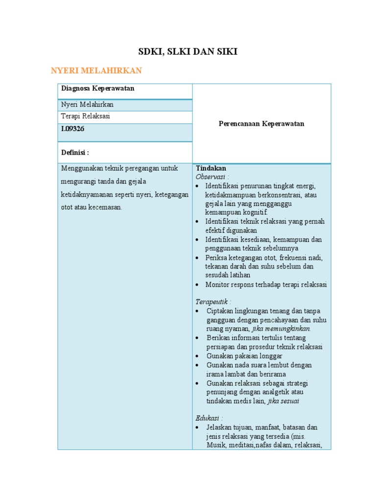 SIKI Terapi Relaksasi | PDF
