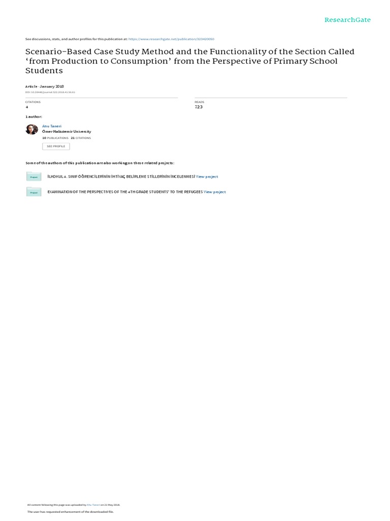 Scenario-Based Case Study Method and The Functiona | PDF | Learning | Case Study