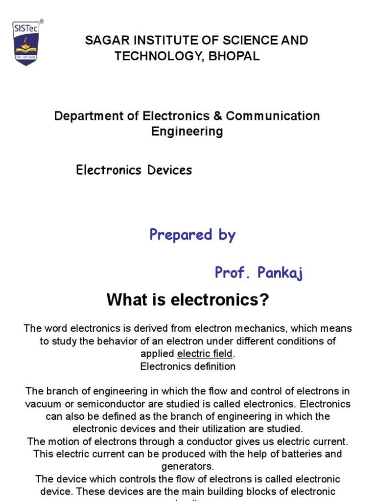 Ec 304 Ed Ppt Unit 1 Pdf P N Junction Doping Semiconductor