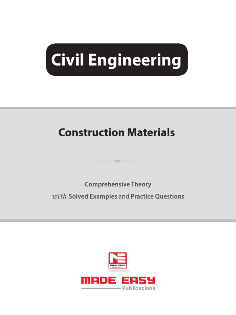 Civil Engineering: Construction Materials | PDF | Cement | Concrete