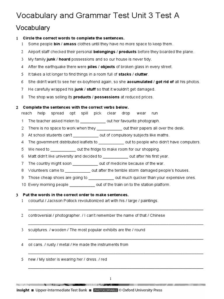 Unit 3 Tests All | PDF | Writers