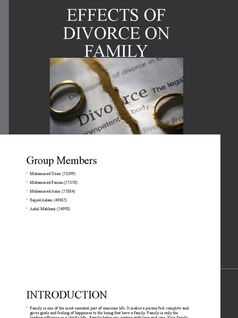 Impact of Divorce on Families | PDF | Divorce | Family