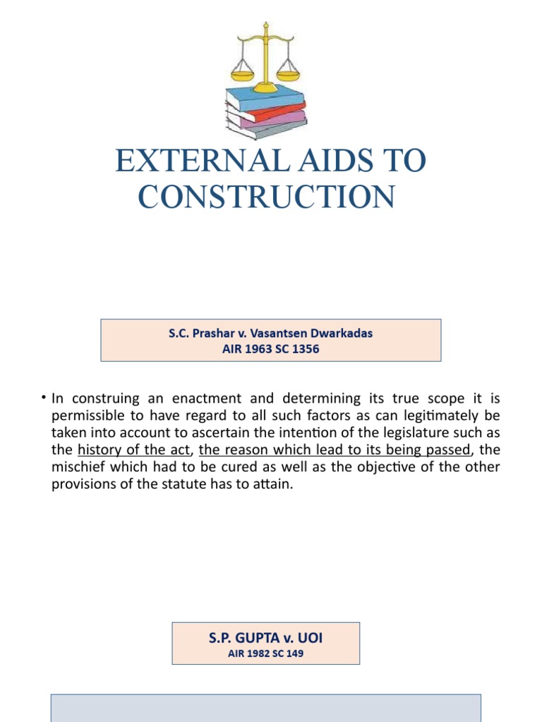 External Aids To Construction | PDF | Bill (Law) | Statutory Interpretation