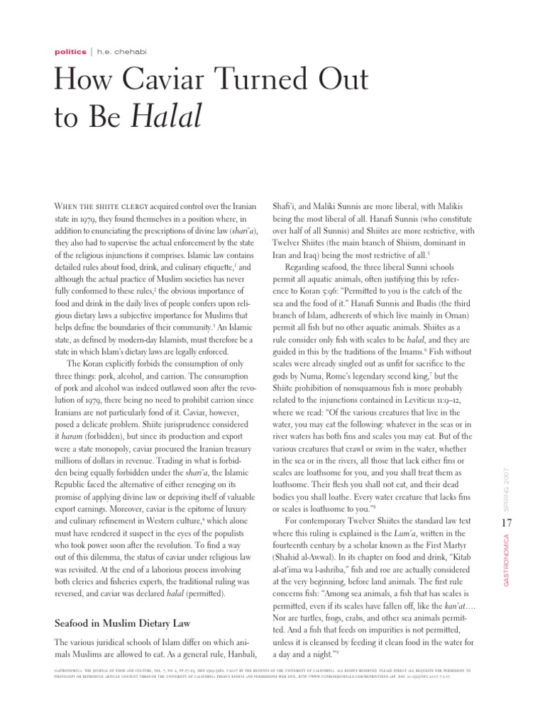 How Caviar Turned Out To Be Halal | PDF | Ruhollah Khomeini | Sharia