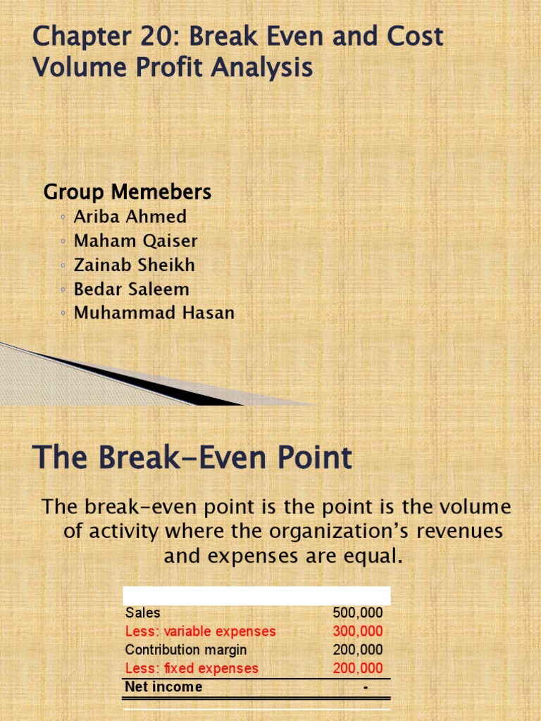 Break-Even and CVP Analysis Guide | PDF | Economies | Business