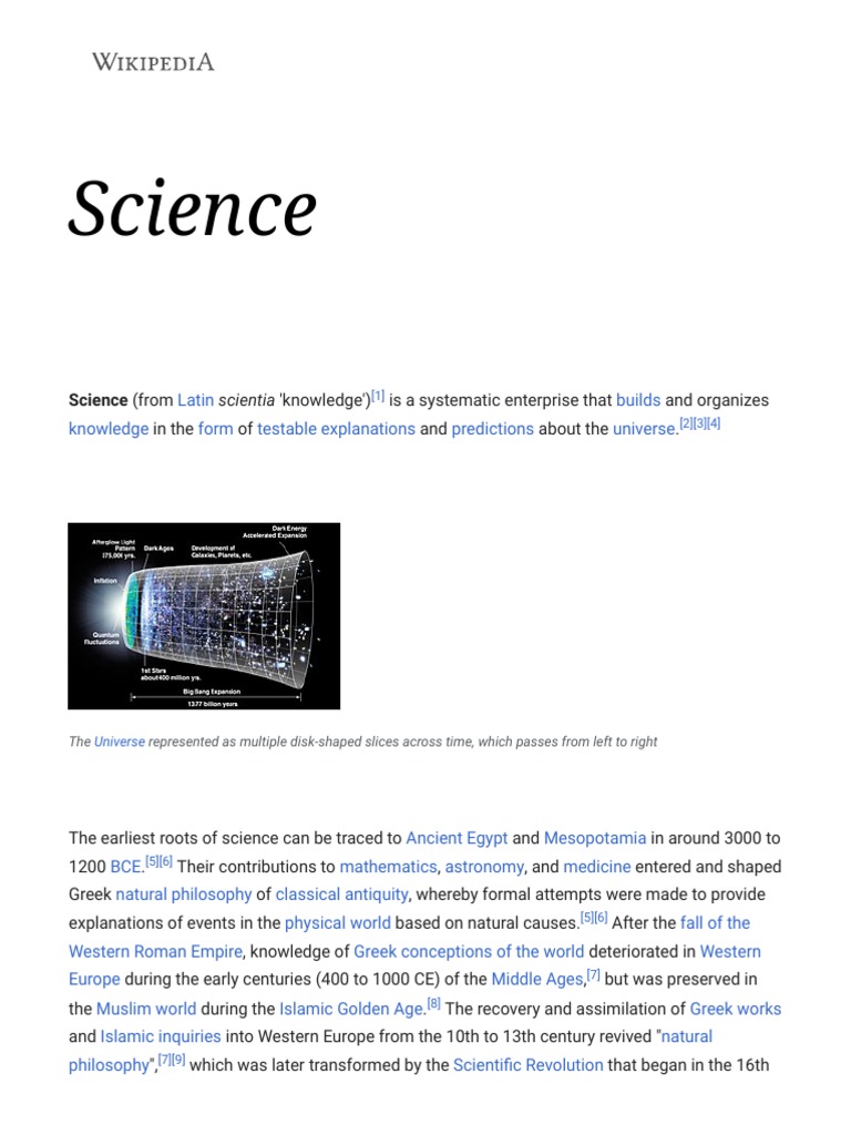 Science - Wikipedia | PDF | Science | Reality