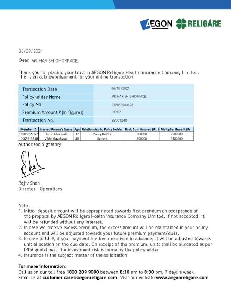 Religare Health Insurance | PDF | Finance & Money Management | Business