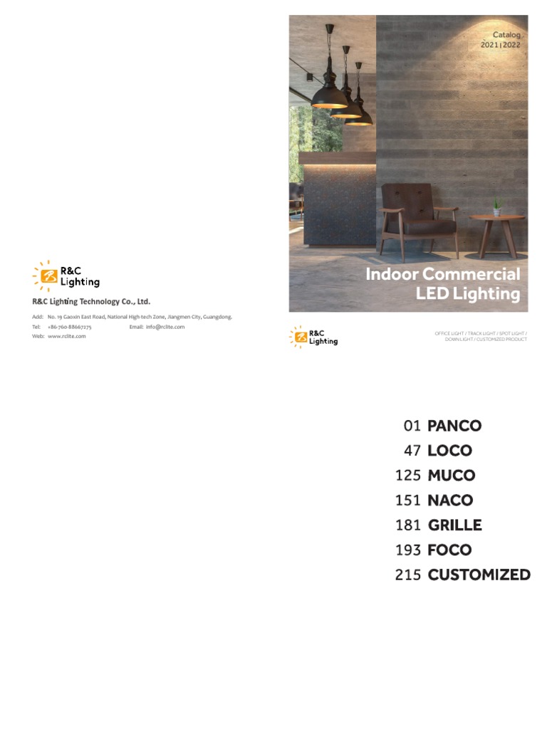 RC Indoor Lighting Catalogue 2022 | PDF | Lighting | Electromagnetic ...