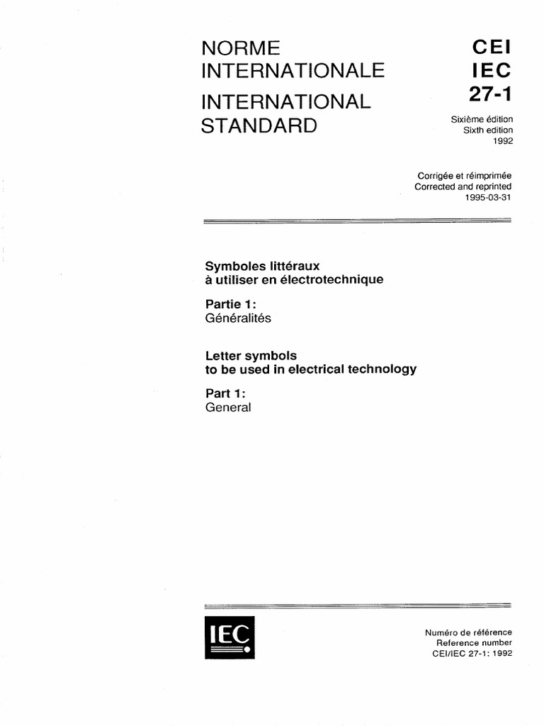 IEC 60027-1-1992 (1995) Scan | PDF IEC 60027-1-1992 (1995) Scan | PDF