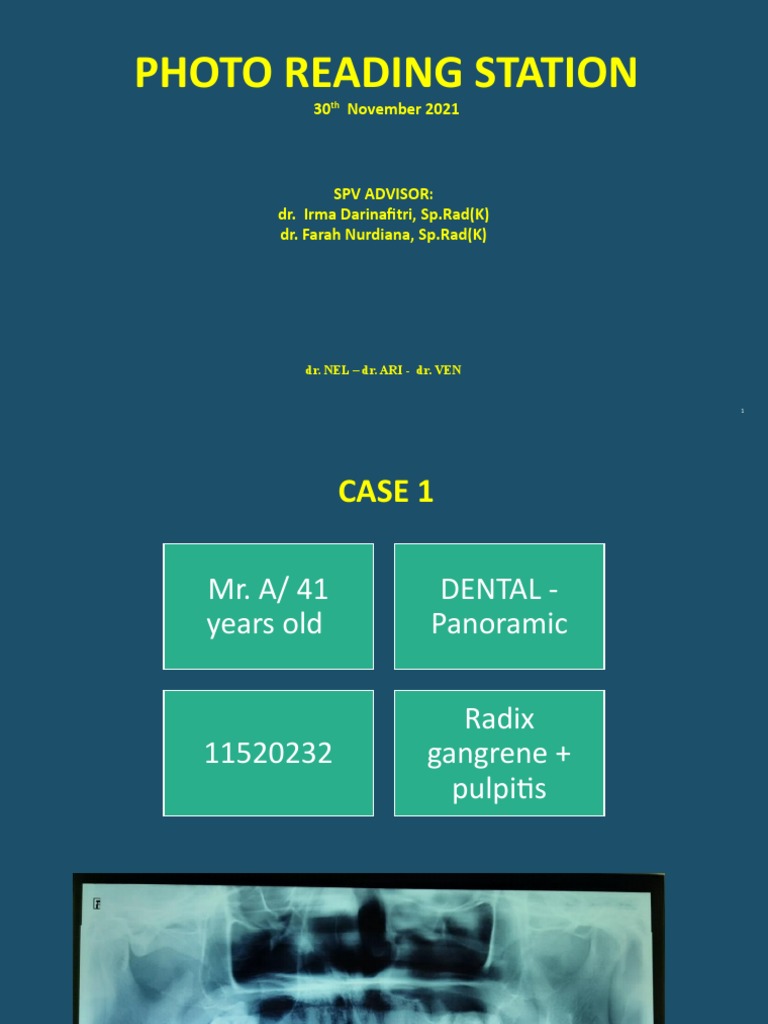 BF Periapical Lucency NEL ARI VEN | PDF | Dental Anatomy | Clinical ...