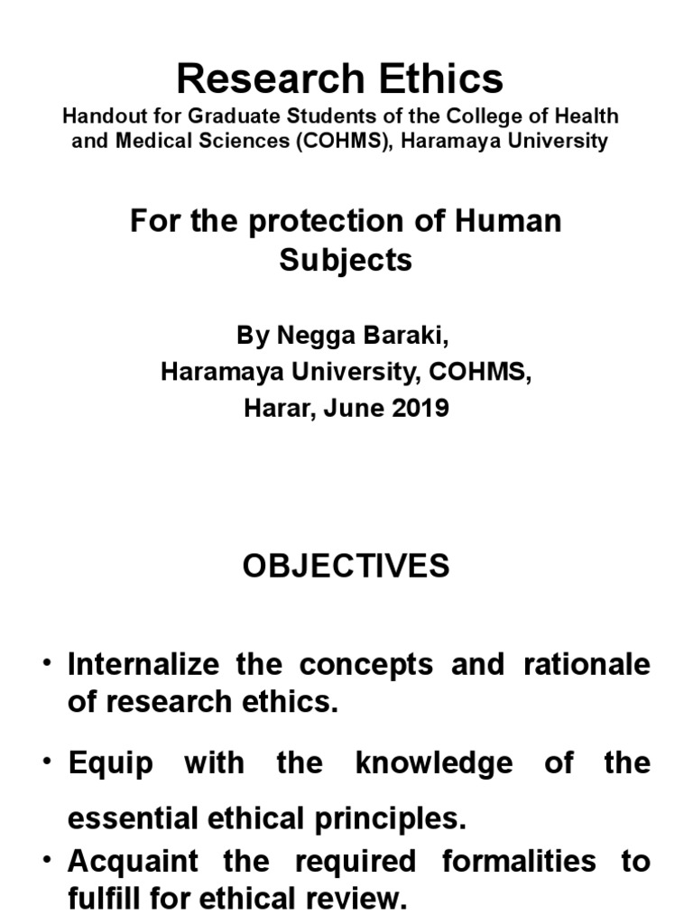 Graduate Research Ethics Guide | PDF | Informed Consent | Institutional ...