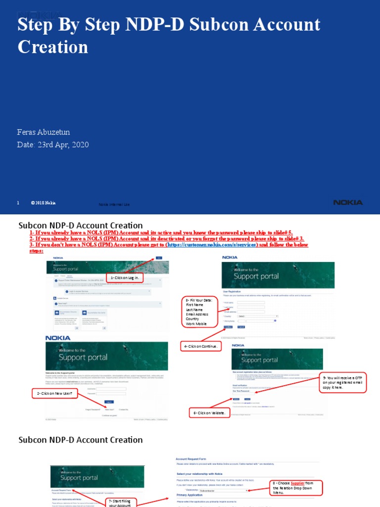 Step by Step NDP-D Subcon Account Creation | PDF | Password | Login