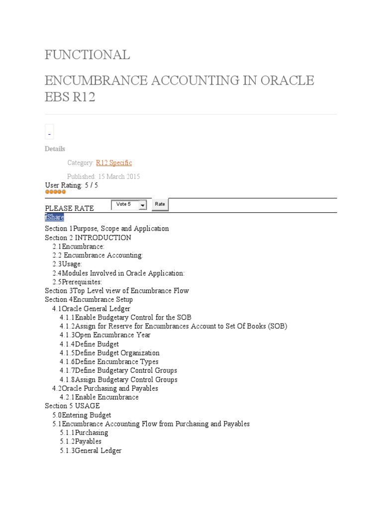 Encumbrance Accounting Apps2fusion Pdf Accounts Payable Receipt