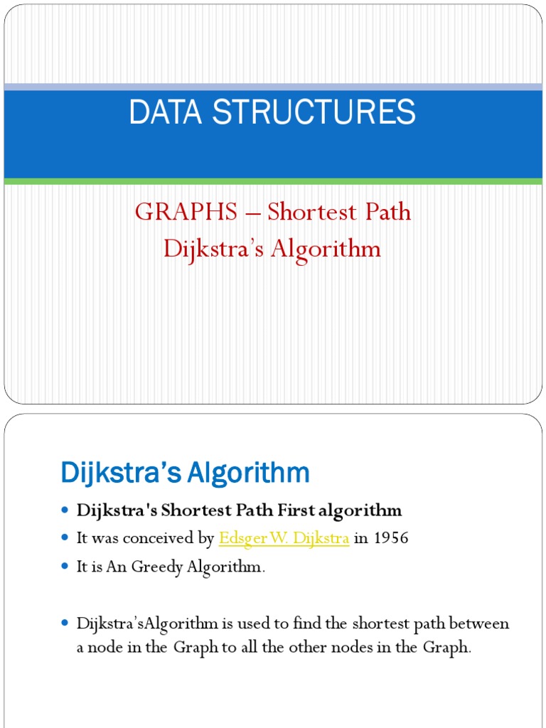 Dijkstra's Algorithm | Download Free PDF | Visual Cortex | Mathematical ...