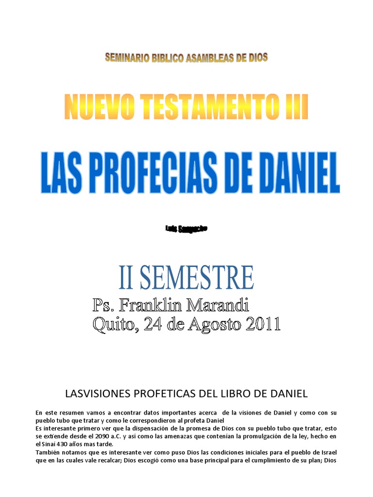 Comentario de El Libro de Daniel | PDF | Daniel (figura bíblica) | Nabucodonosor Ii