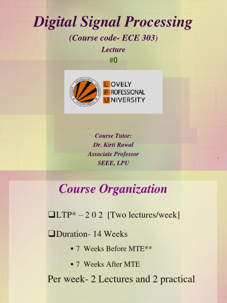 Digital Signal Processing: (Course code-ECE 303 | Download Free PDF | Digital Signal Processing ...