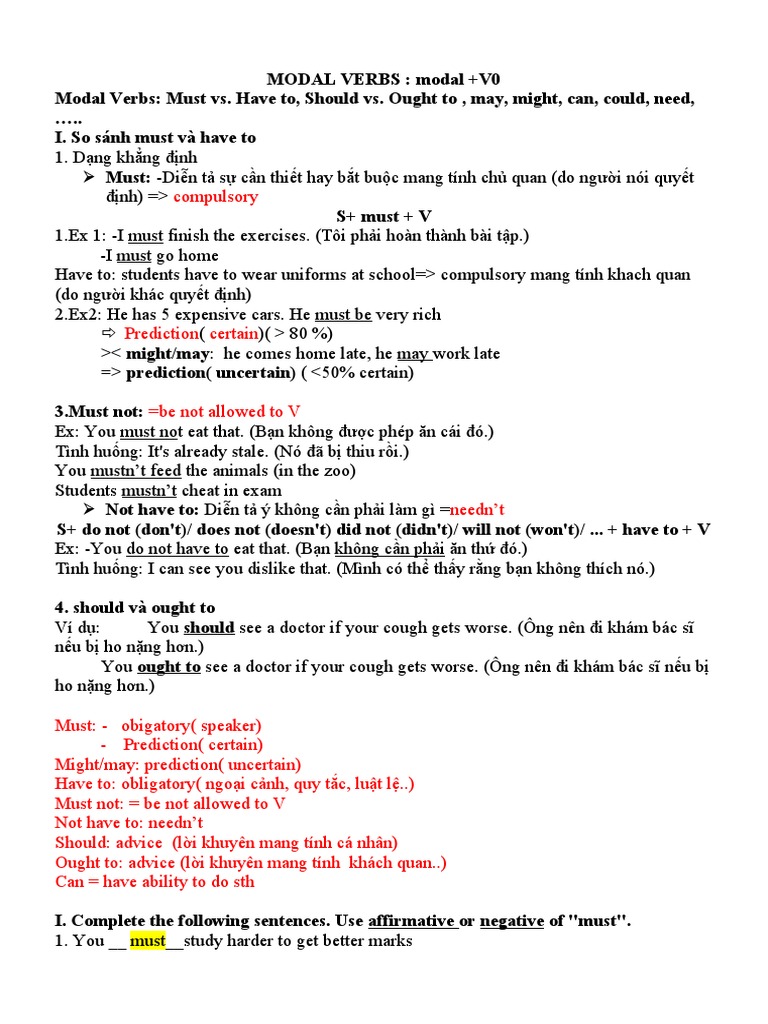 Modal Verbs | PDF | Self-Improvement