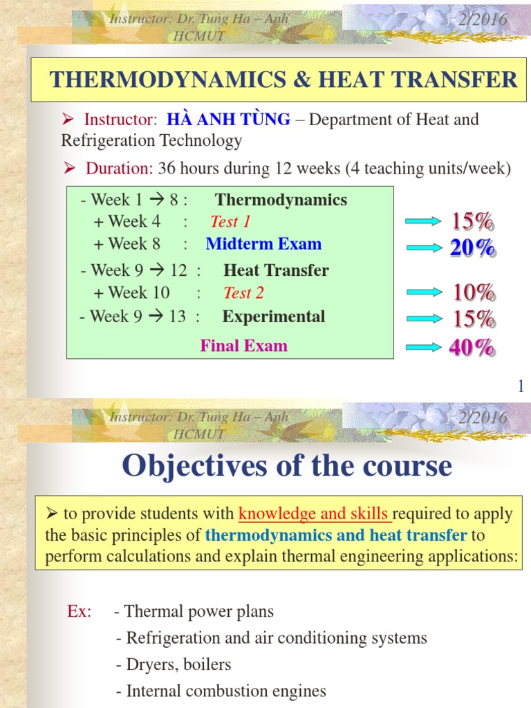 Thermodynamics & Heat Transfer Course | PDF | Heat | Heat Transfer
