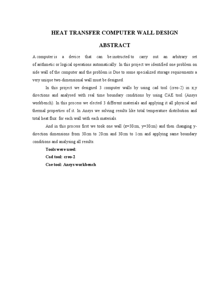 Computer Wall Heat Transfer Analysis | PDF | Computer Data Storage ...