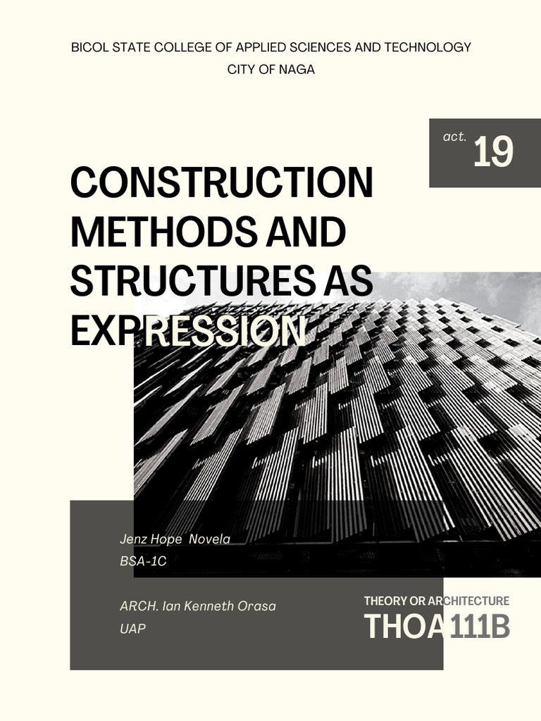 Construction Methods and Structures As Expression | PDF | Framing ...