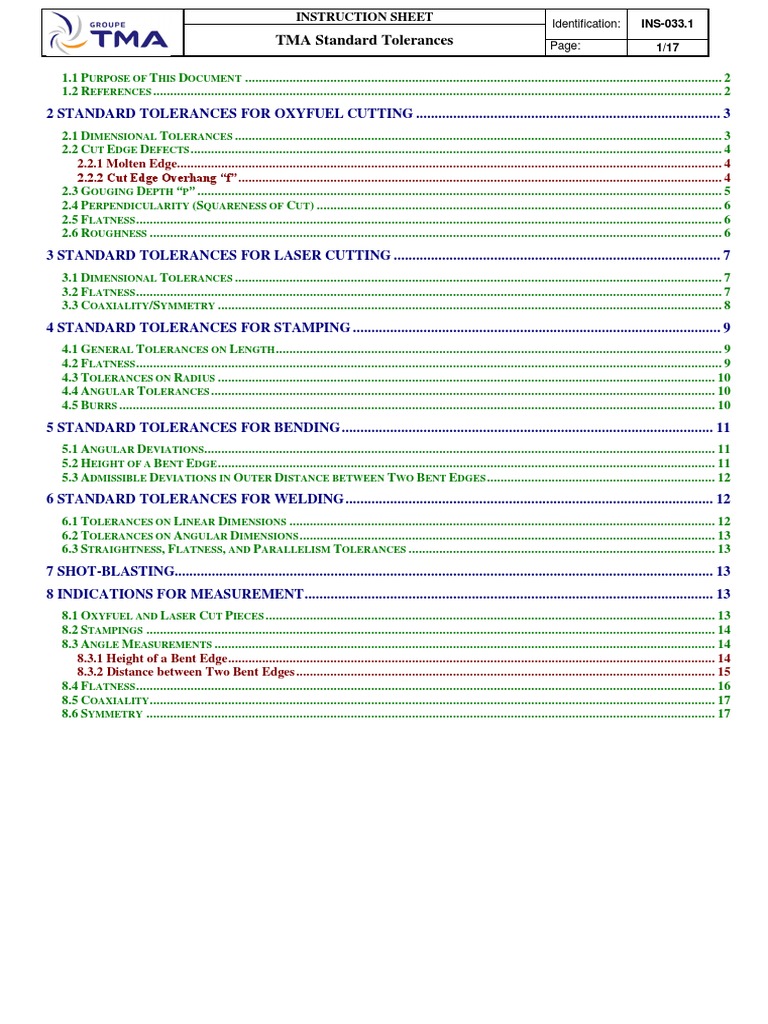 Tema Spec. | PDF | Engineering Tolerance | Sheet Metal
