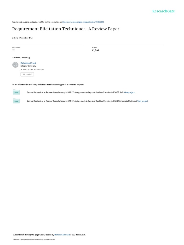 Requirement Elicitation Technique | PDF | Prototype | System