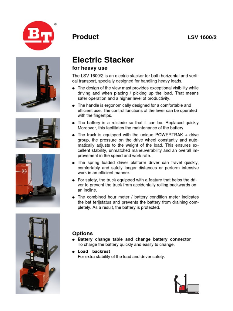 BT STACKER LSV1600 - 2 Spec | PDF | Truck | Vehicles