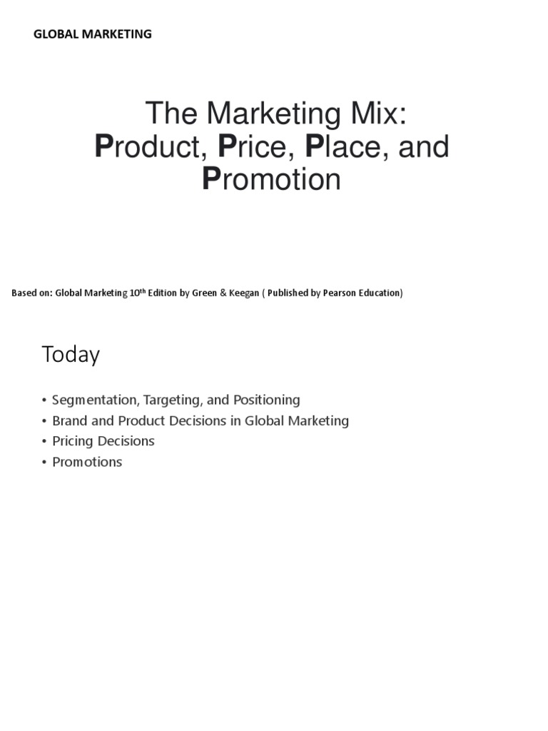 Global Marketing - Marketing Mix | PDF | Marketing | Direct Marketing