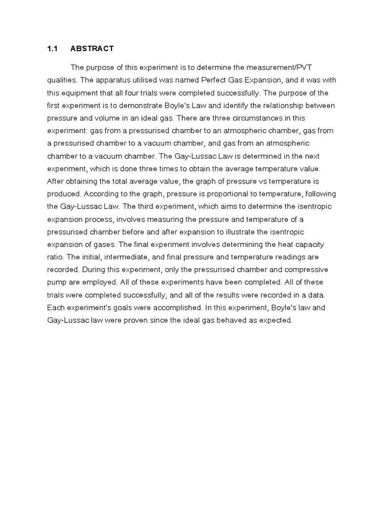 PVT Experiment | PDF | Gases | Temperature