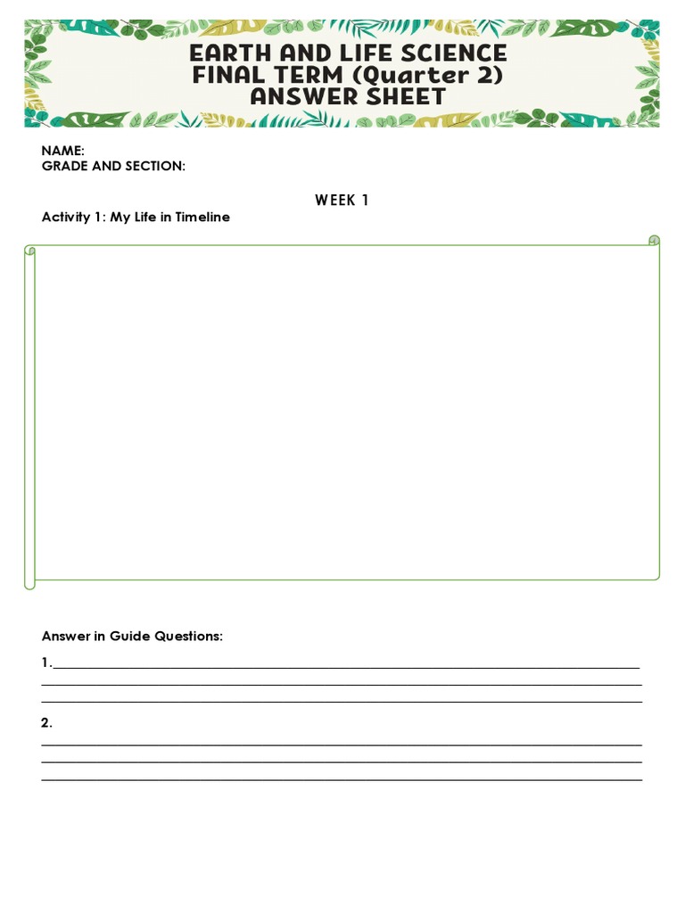 Answersheet Earth Life q2 | PDF | Genetically Modified Organism ...