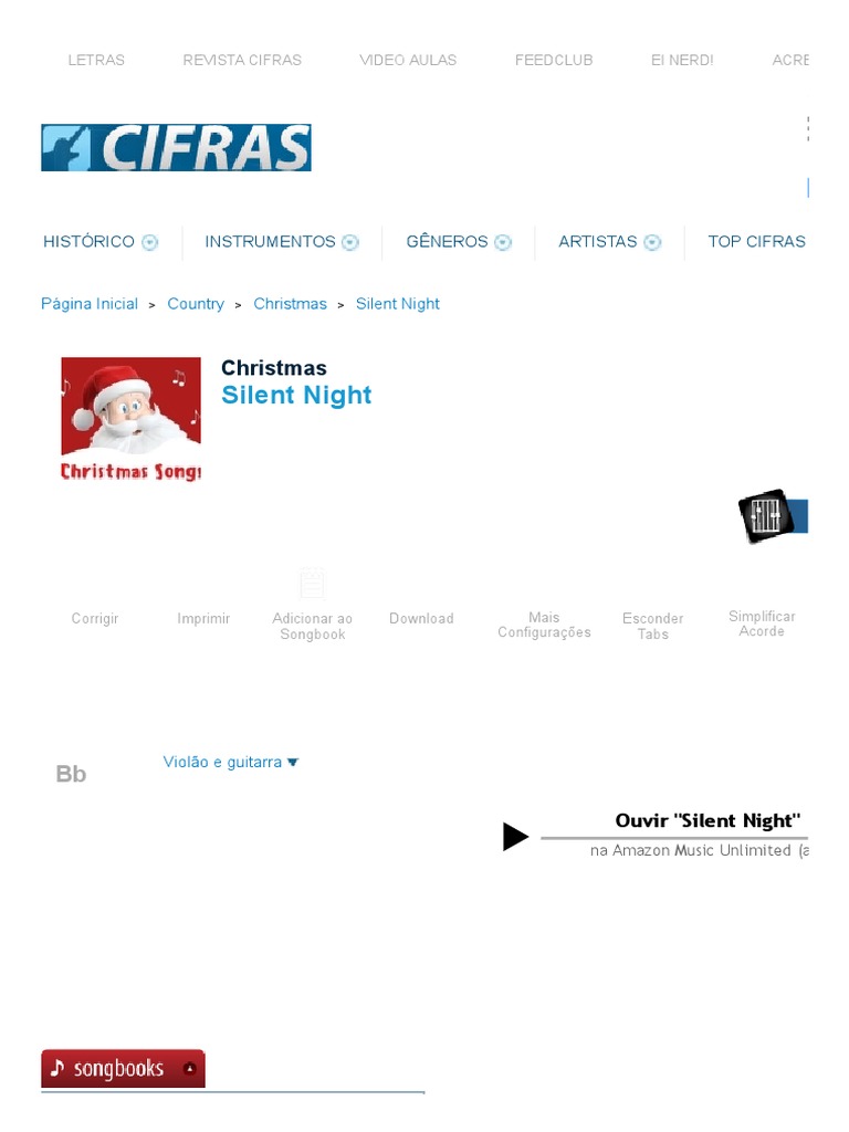 SILENT NIGHT Cifra - Christmas - CIFRAS | PDF