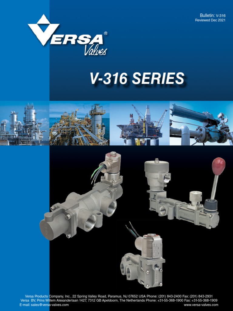 Versa V316 Series Stainless Steel Solenoid Valves | PDF | Valve ...
