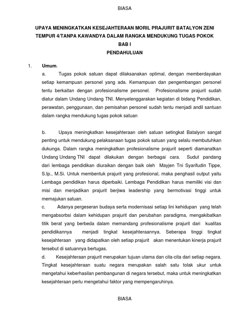 Upaya Meningkatkan Kemampuan Taktik Dan Tehnik Tempur | PDF