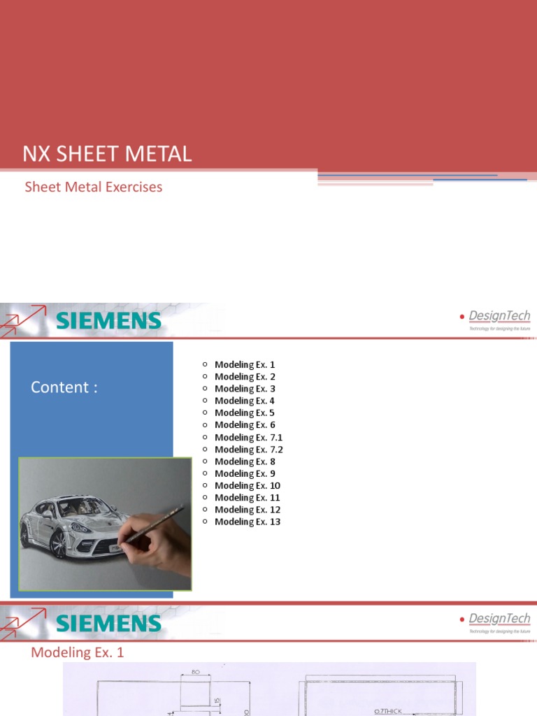 NX Sheet Metal Exercise | PDF