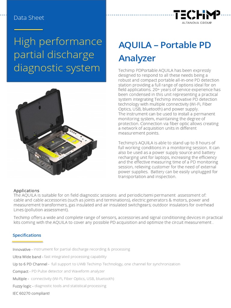 High Performance Partial Discharge Diagnostic System: AQUILA - Portable ...