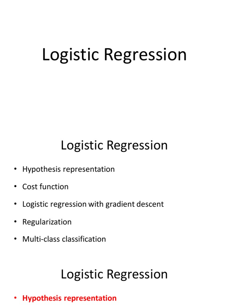 3 Logistic Regression and Regularization | PDF | Statistical ... 3 Logistic Regression and Regularization | PDF | Statistical ...