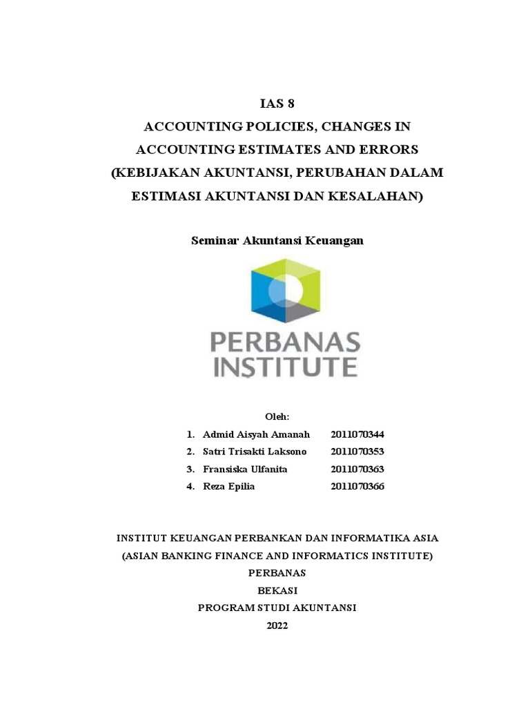 Makalah IAS 8 | PDF