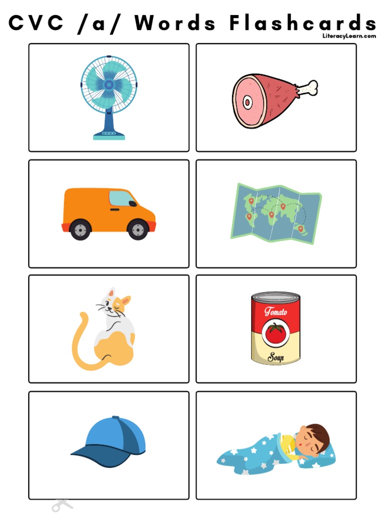 CVC Flashcards With Pictures | PDF