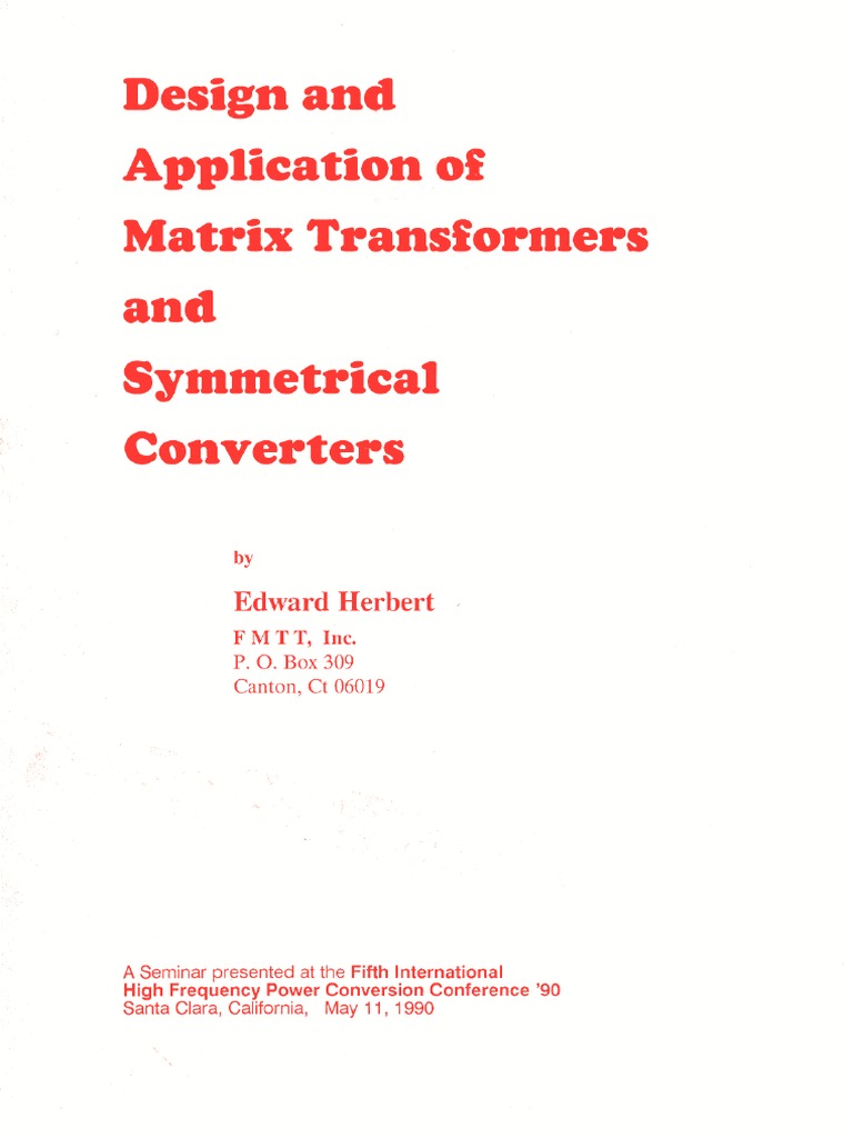 Design Application of Matrix Transformer | PDF